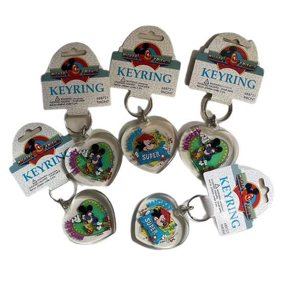 Disney | Accessories | Vintage Nwt Micky Mouse Lot Of Keychains | Poshmark